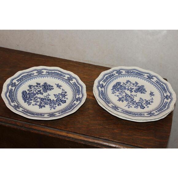 Mason's | Dining | Vintage Masons Manchu Blue Lunch Luncheon Plate Set ...